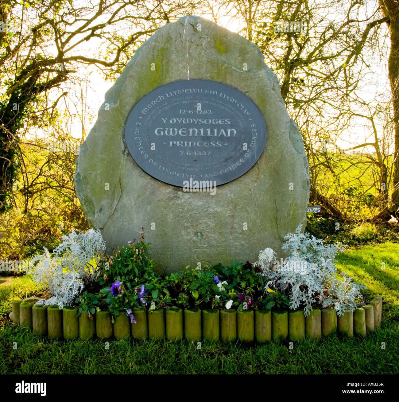 Memorial to Gwenllian a medieval Welsh princess exiled to Sempringham ...