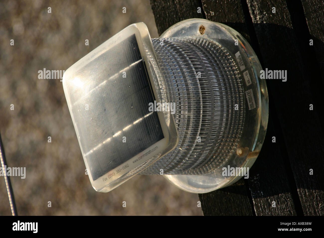 small solar powered light panel sunlight sunlit Stock Photo - Alamy