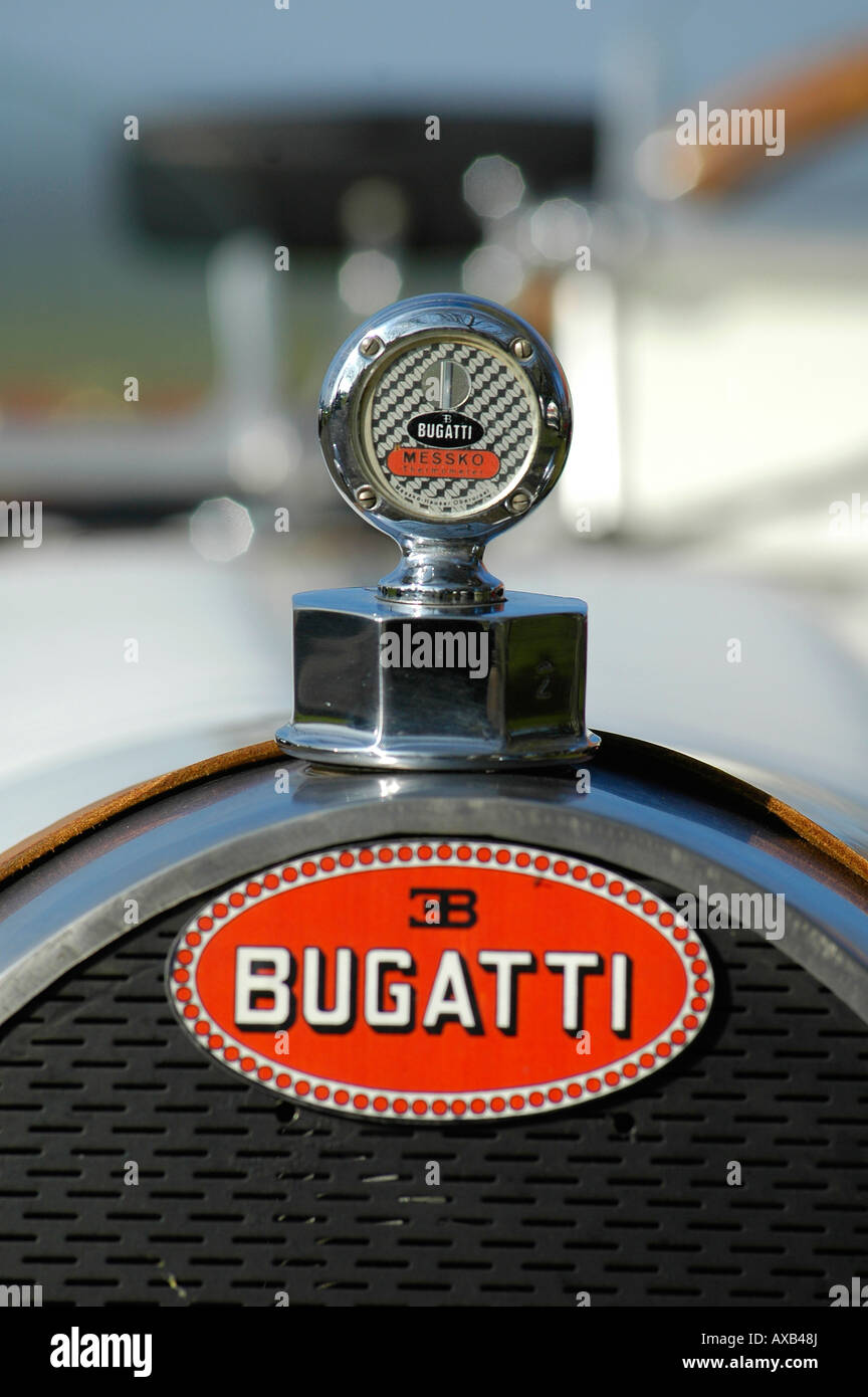 Bugatti car radiator details Stock Photo - Alamy