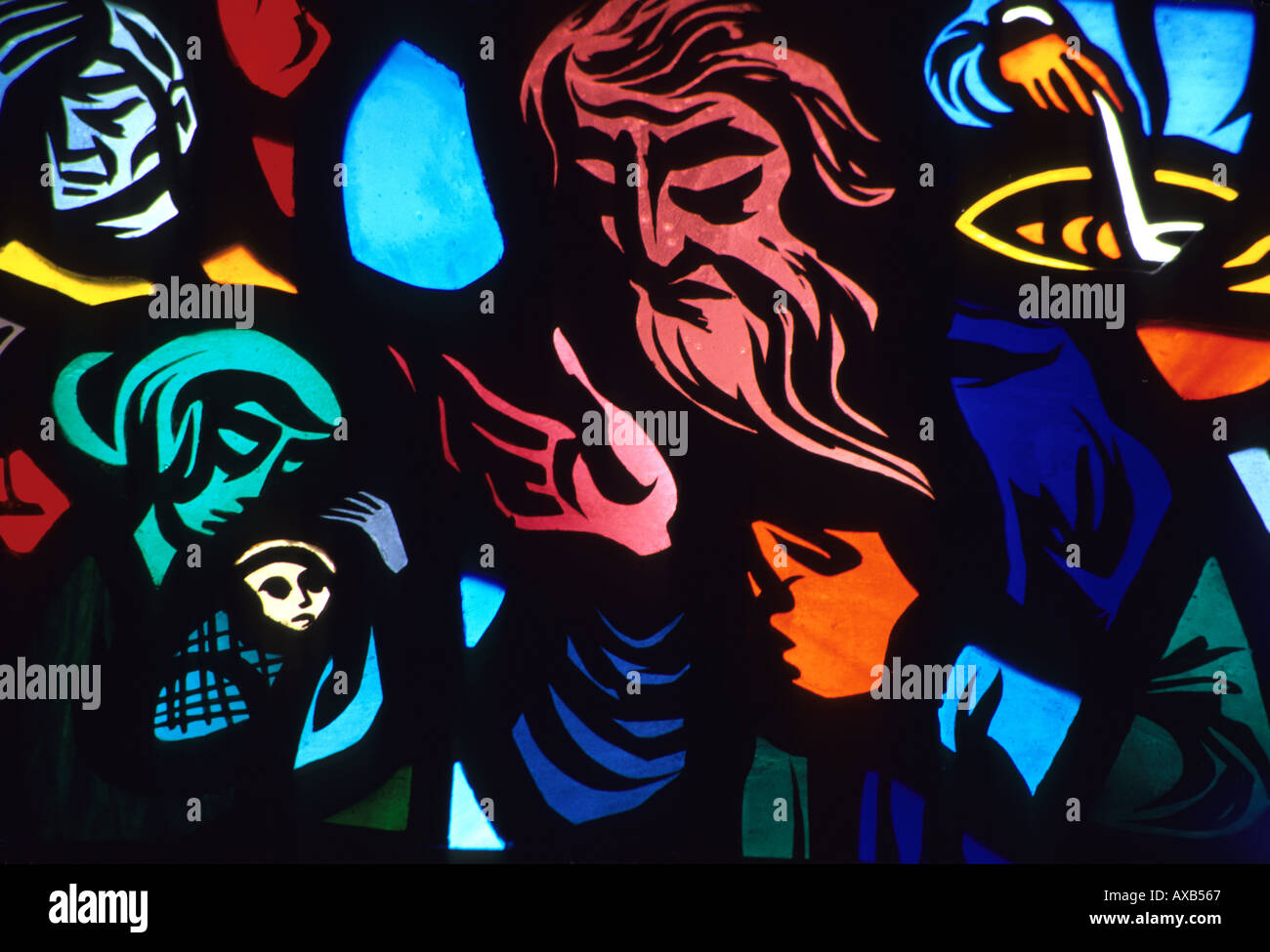 Stained glass with children hi-res stock photography and images - Alamy