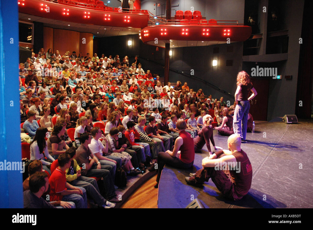 full theatre hall seen from backstage Stock Photo - Alamy