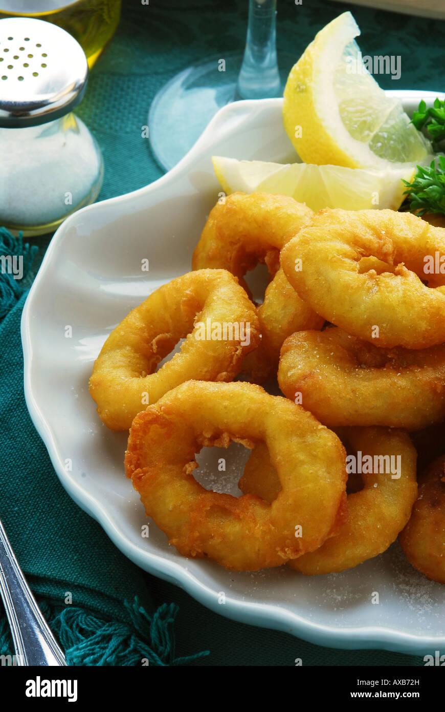 Fried calamari Fritti Stock Photo - Alamy