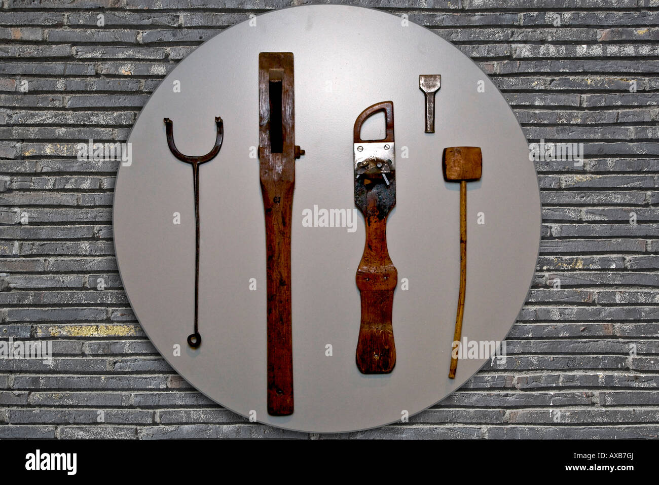 Old cutting tools for barrels production Stock Photo - Alamy