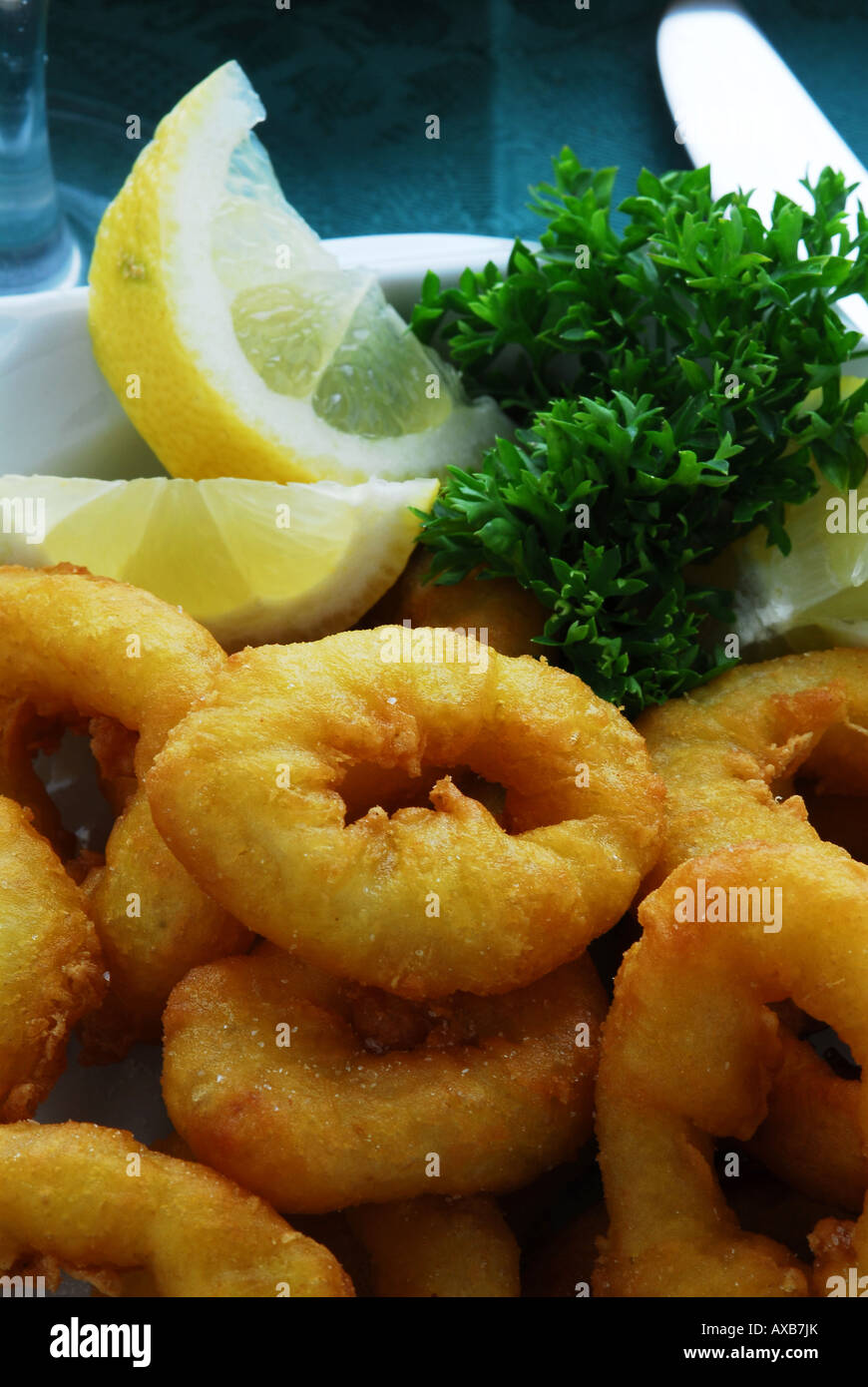 Fried calamari Fritti Stock Photo - Alamy