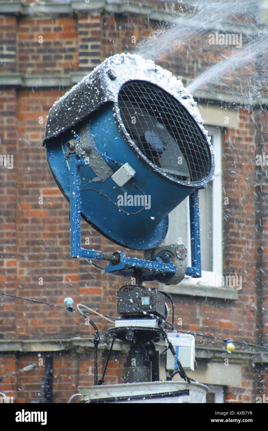 snow making machine fan wind blue blowing hard christmas dickens ...