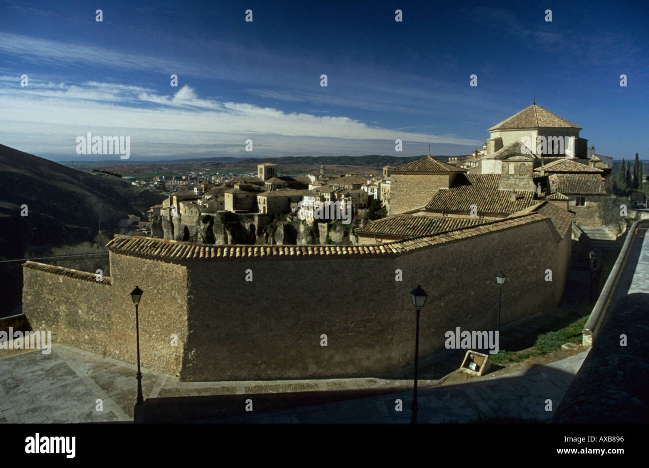View of the city of Cuenca the Parador Stock Photo - Alamy