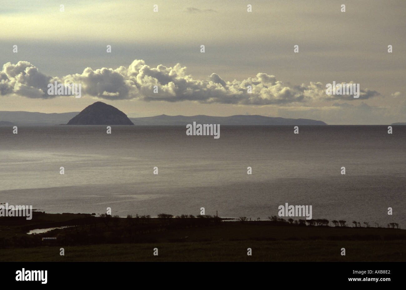 The island of Ailsa Craig from the Isle of Arran Stock Photo - Alamy