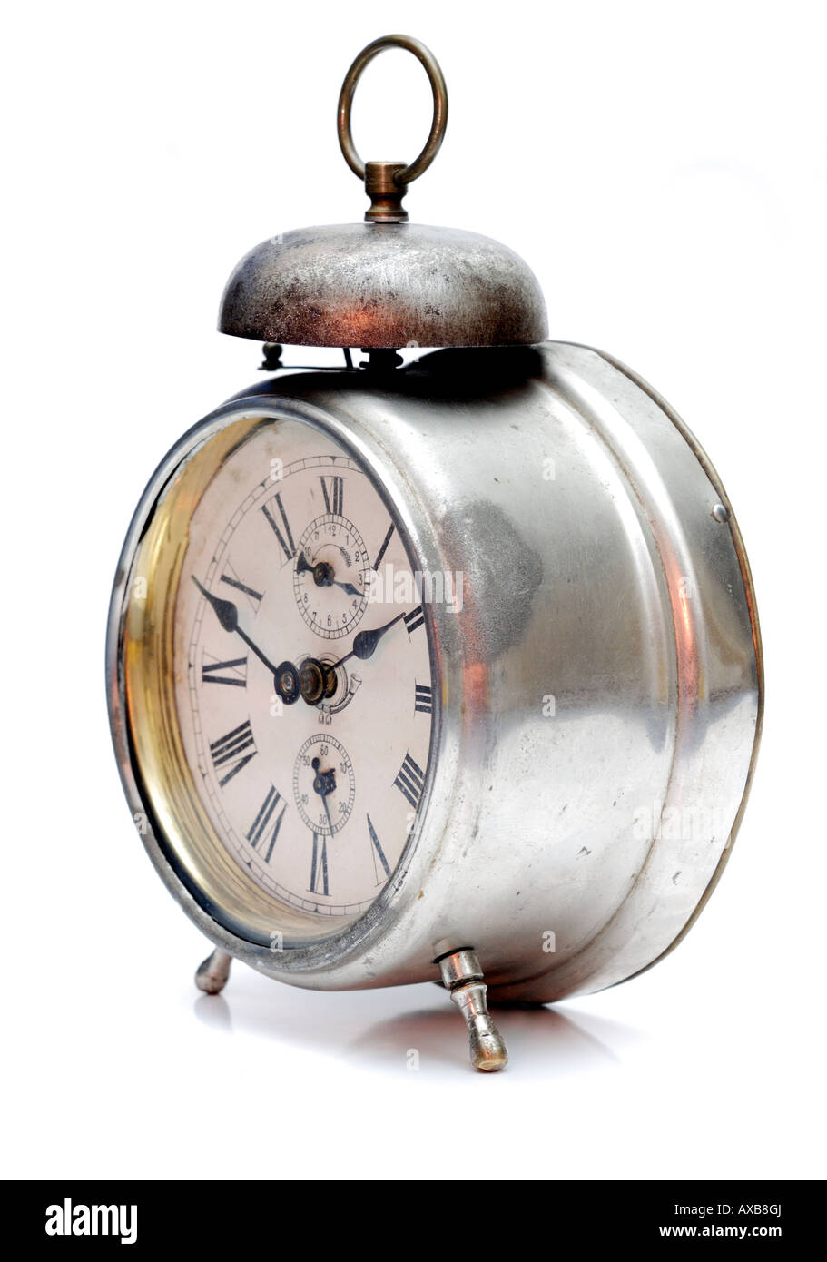 Vintage alarm clock face detail Cut Out Stock Images & Pictures - Alamy