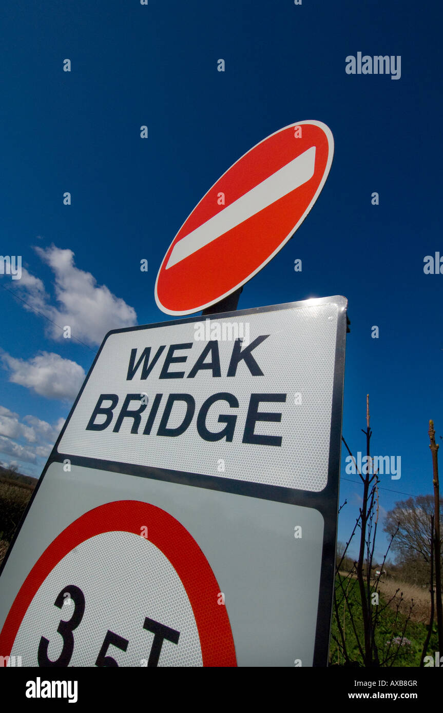 Weak Bridge road sign, on a Sussex country lane. Picture by Jim Holden ...