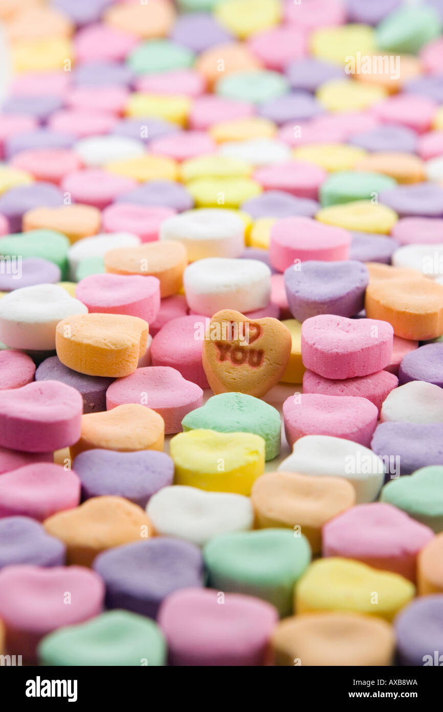 I love you heart shaped candies hi-res stock photography and images - Alamy