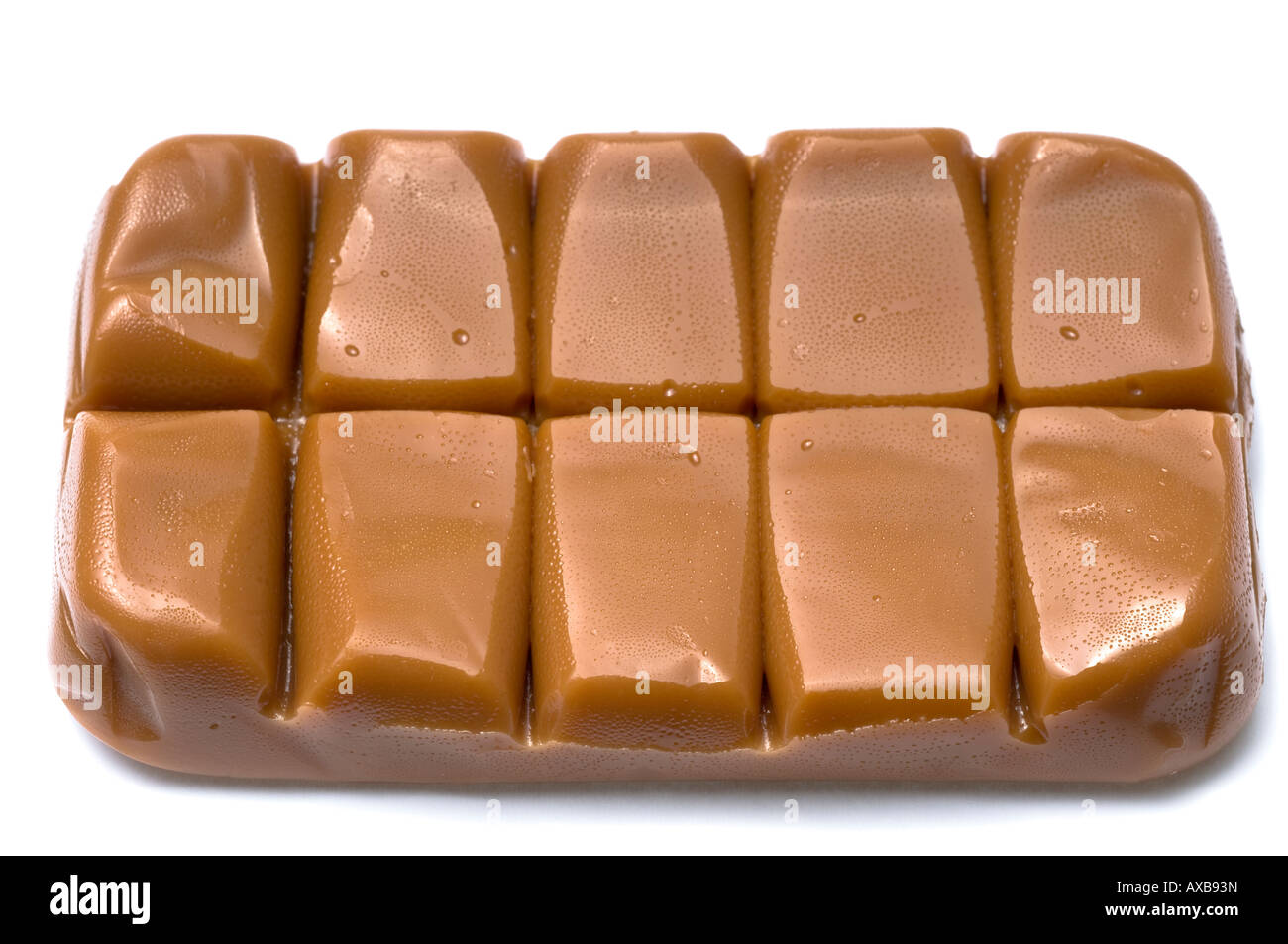 Block of segmented toffee Stock Photo - Alamy