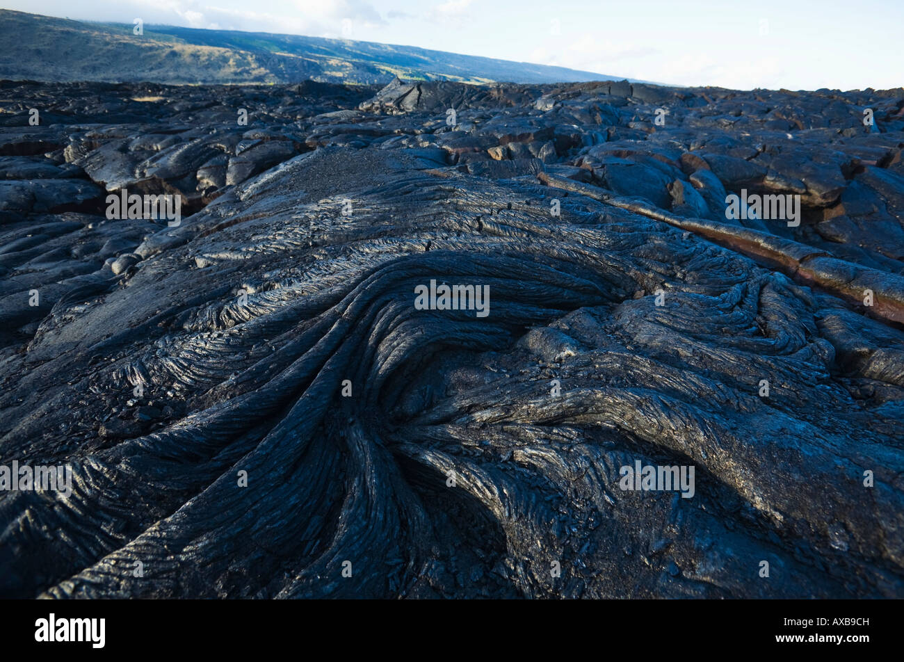 Pahoehoe lava flow in Hawai i Volcanoes National Park Stock Photo - Alamy