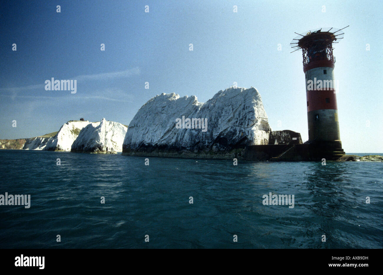 the Needles lighthouse Isle of Wight United Kingdom Stock Photo - Alamy