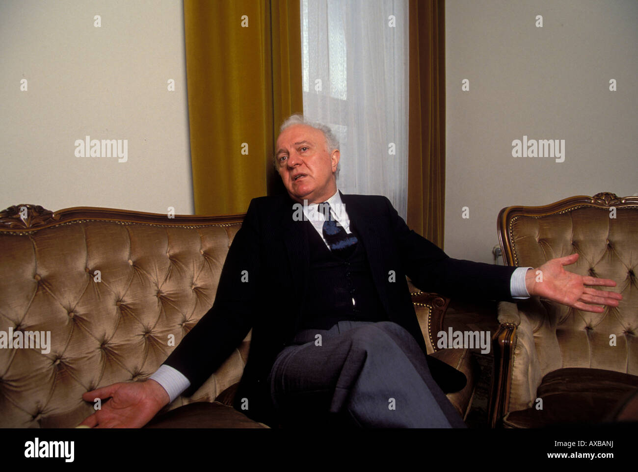 Eduard Shevardnadze, Georgian politician, who became the president of ...