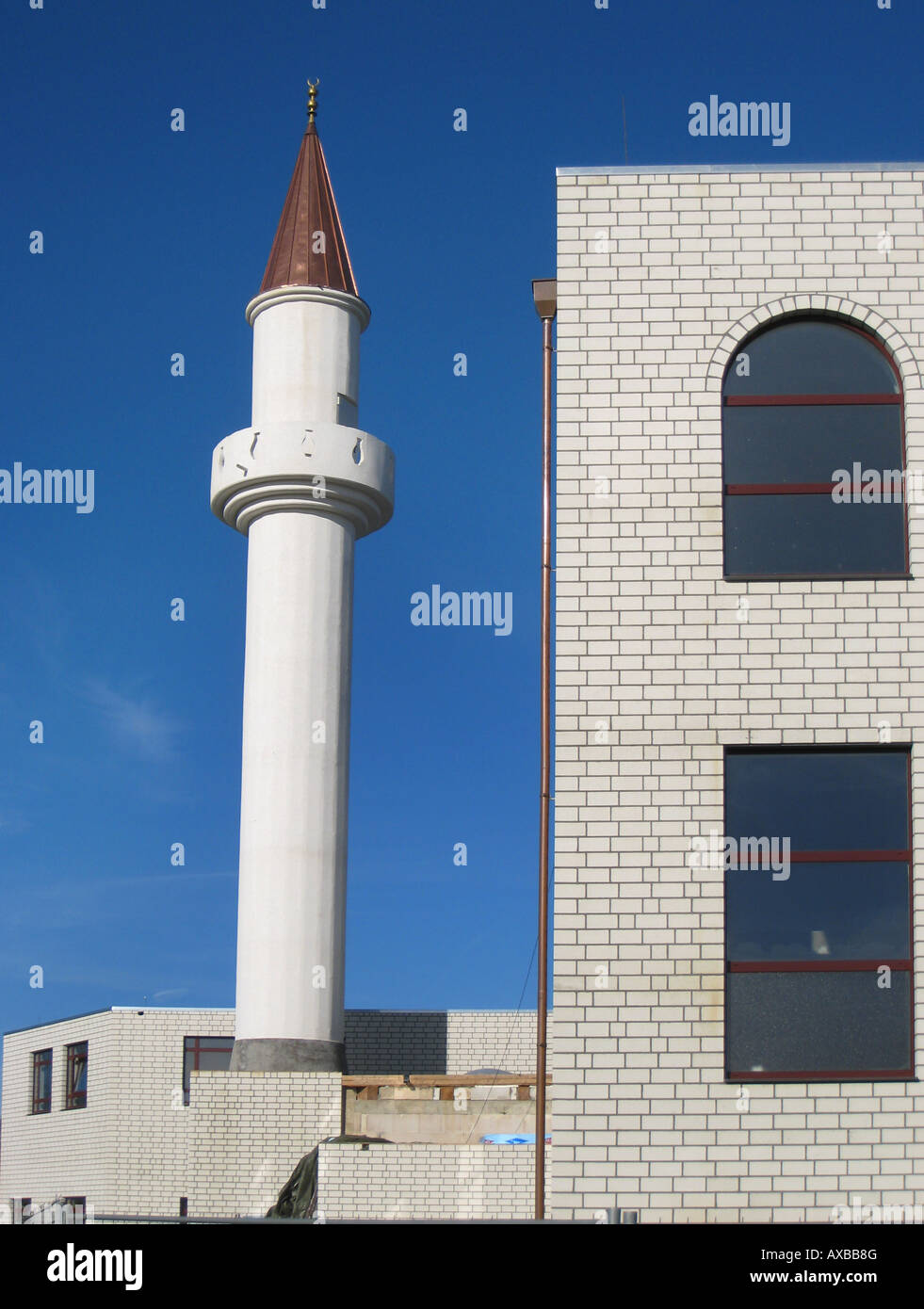 finishing the Islamic Fatih mosque in Roermond Limburg Netherlands ...