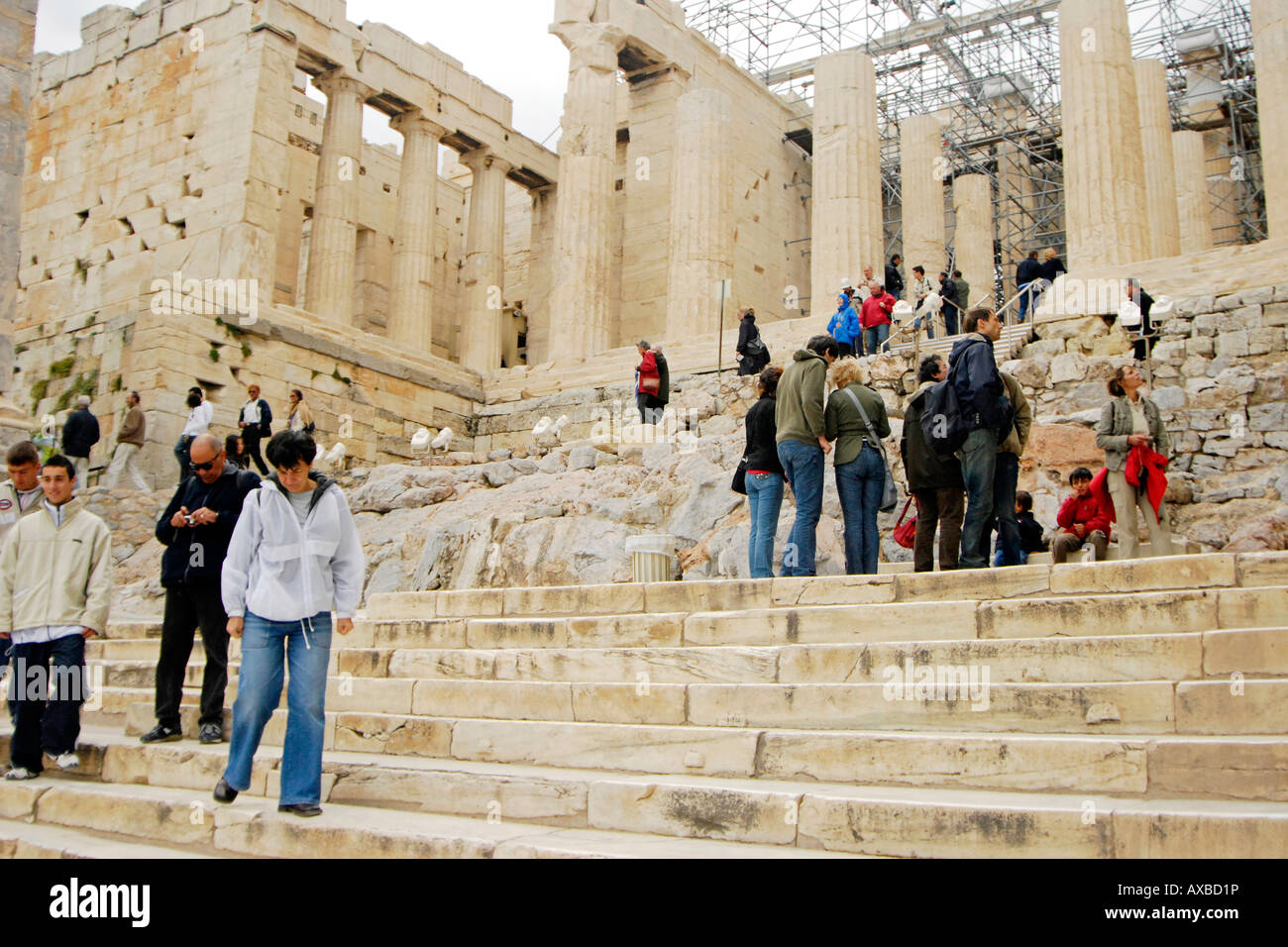 Entrance to the Athenian Acropolis, Propyla, Temple of Athena Nike ...