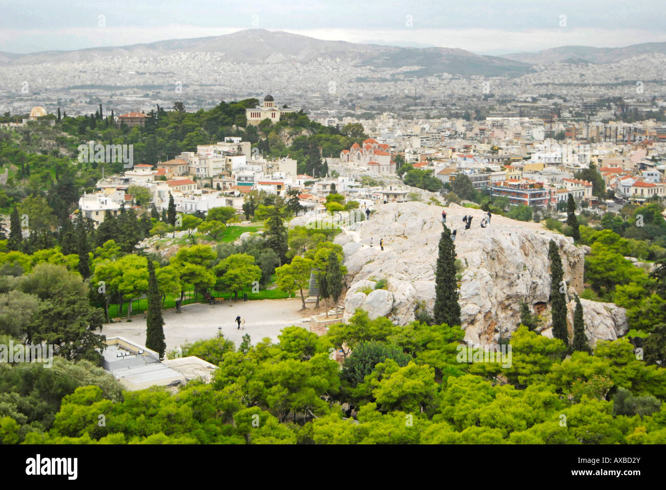 The view from the Acropolis out across Athens Greece Stock Photo - Alamy