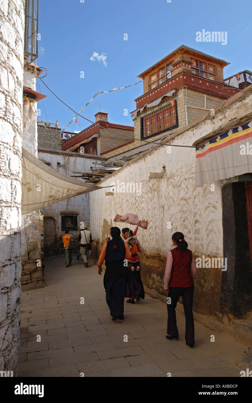 Street in Old-Lhasa, Tibet Stock Photo - Alamy