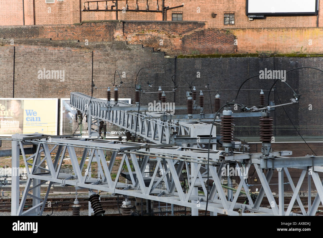 Electric gantry New Street Station Birmingham Stock Photo - Alamy