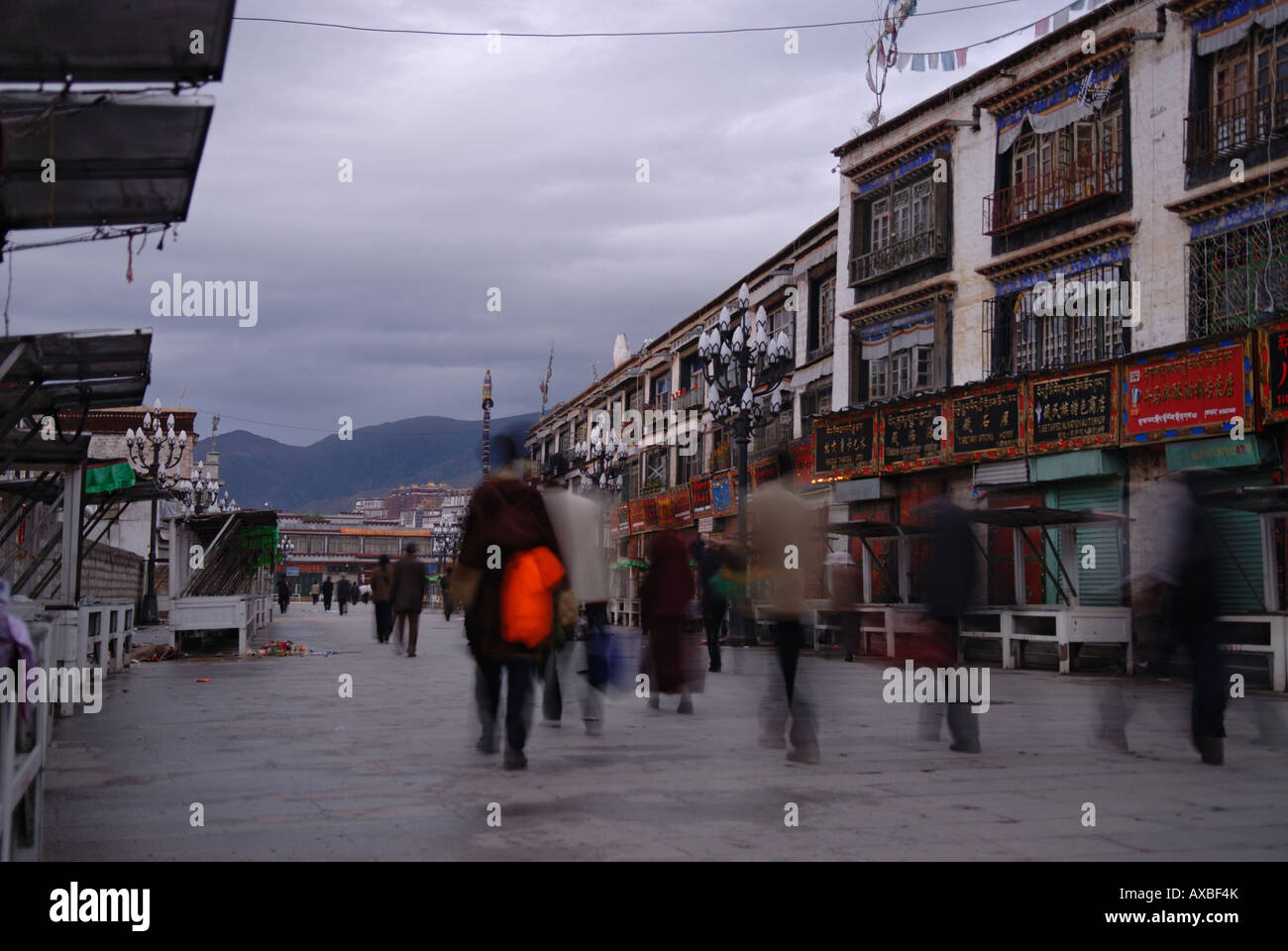 Pilgrim near Jokhang Temple in Lhasa, Tibet Stock Photo - Alamy