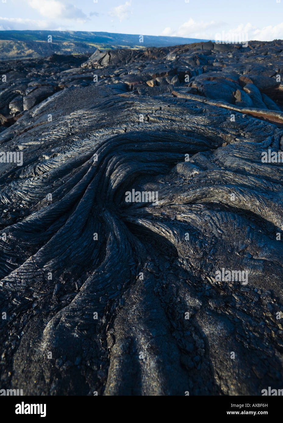 Pahoehoe lava flow in Hawai i Volcanoes National Park Stock Photo - Alamy