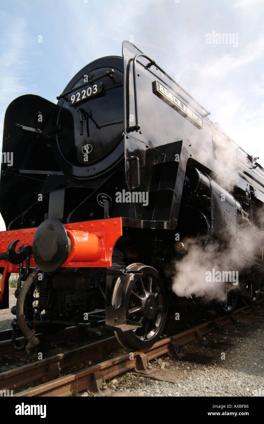 steam engine smoke fire heat noise transport train rails flying ...