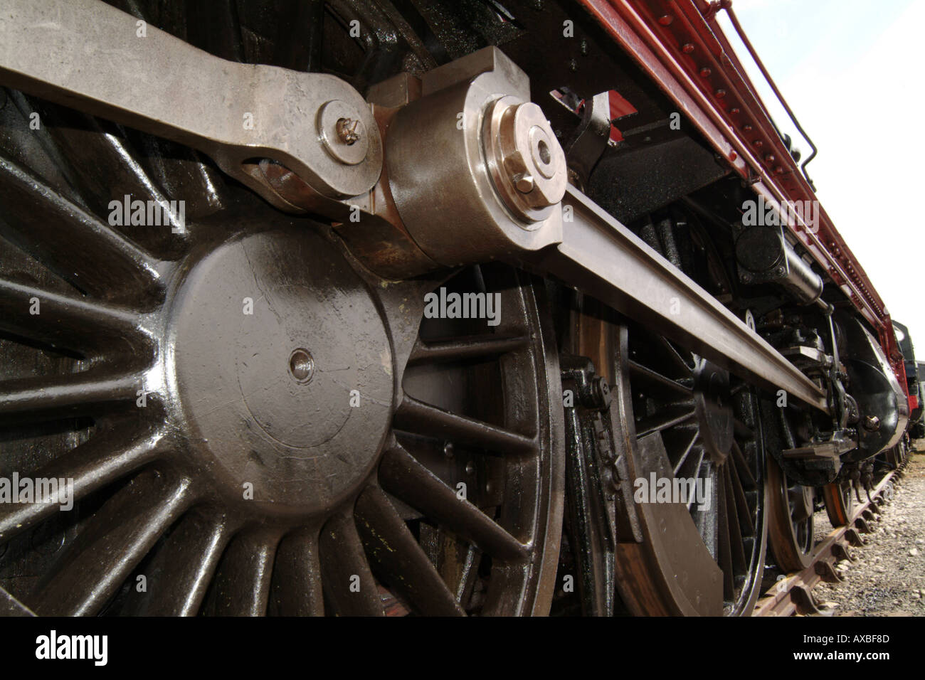steam engine smoke fire heat noise transport train rails flying ...