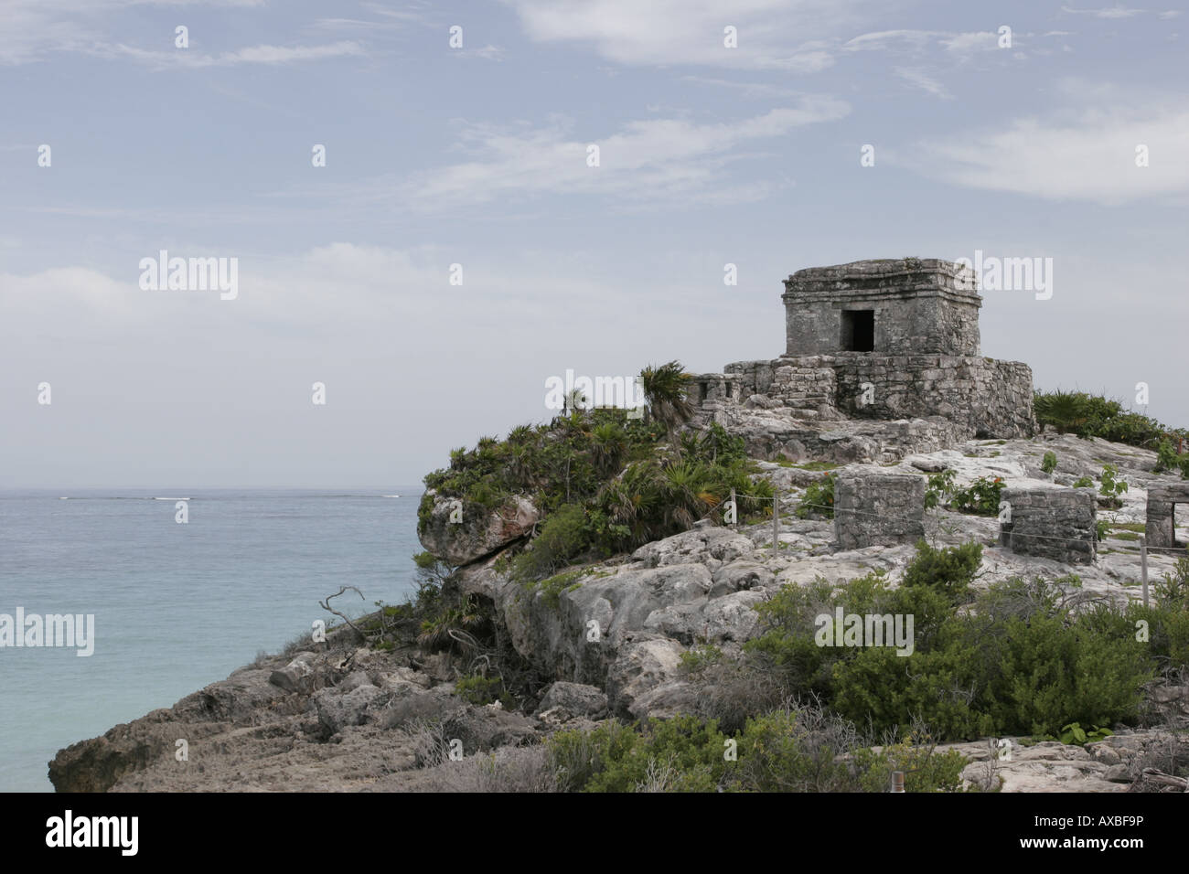 Temple Tulum Yucatan Mexico Stock Photo - Alamy