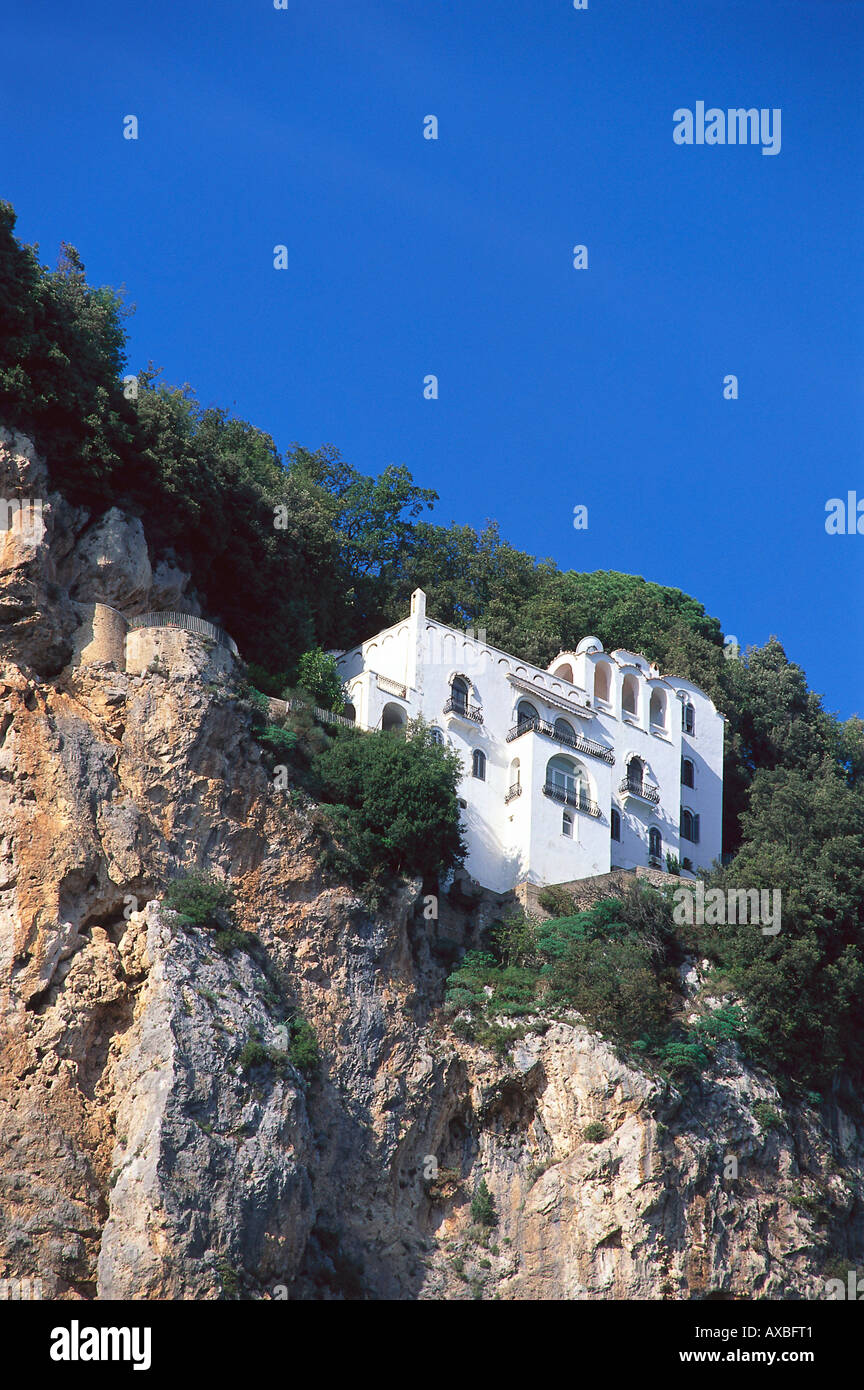 Villa of Gore Vidal under blue sky, Ravello, Amalfitana, Campania ...