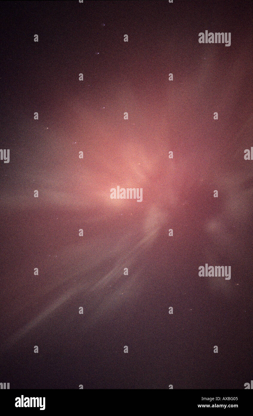 The Aurora Borealis. Coronal form seen when activity is overhead and ...