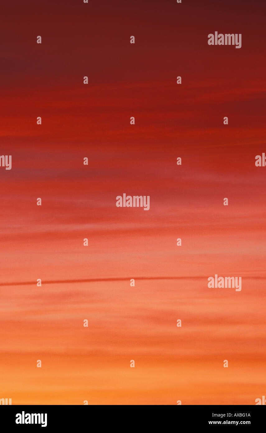 Red Sunset Sky Stock Photo - Alamy