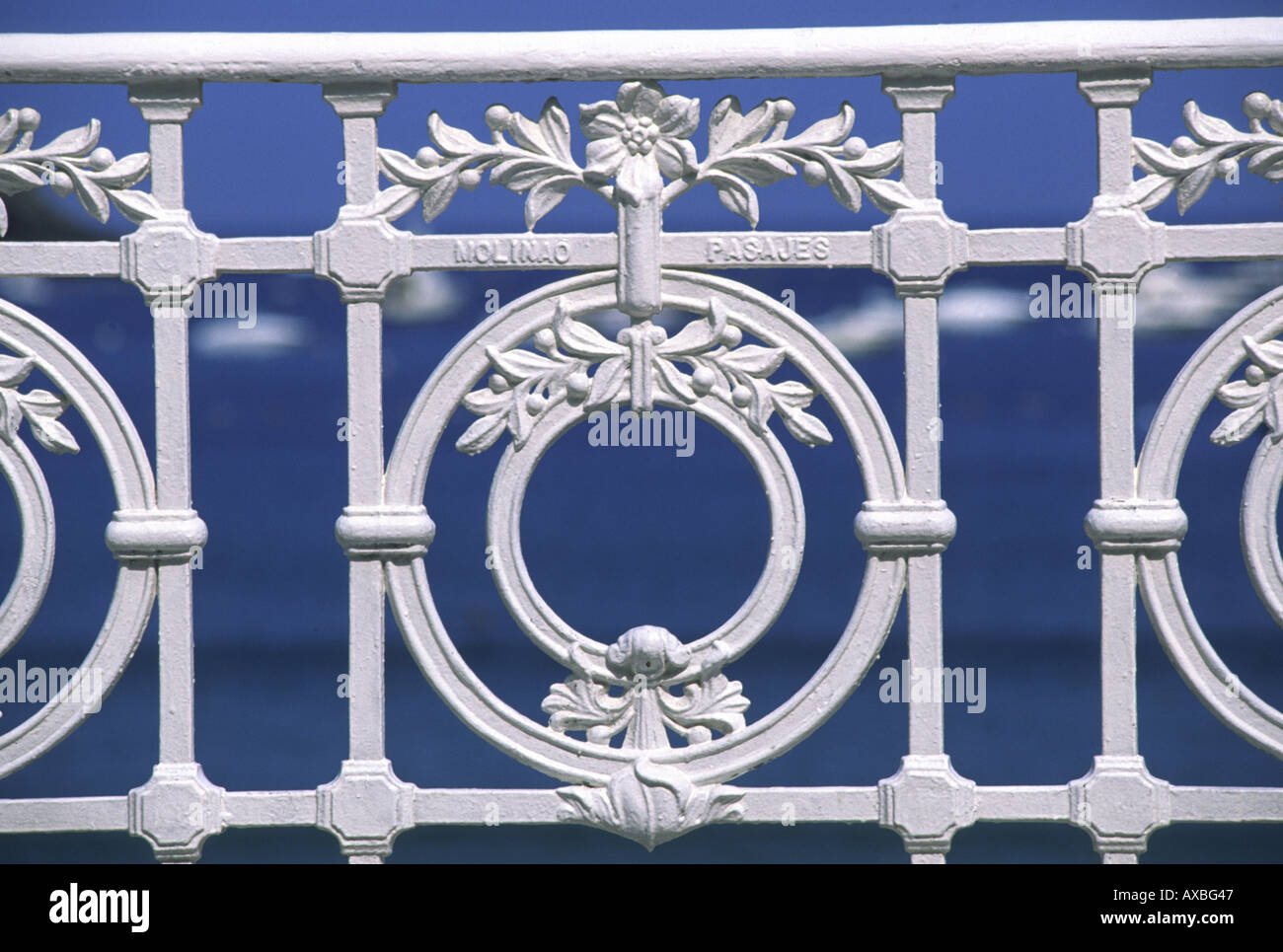 Beach Promenade Railing San Sebastian Spain Stock Photo - Alamy
