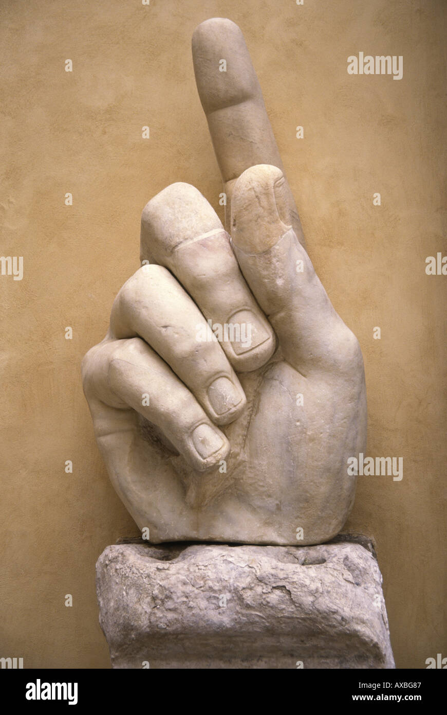 Hand of Statue of Constantine II Capitoline Museum Rome Italy Stock ...
