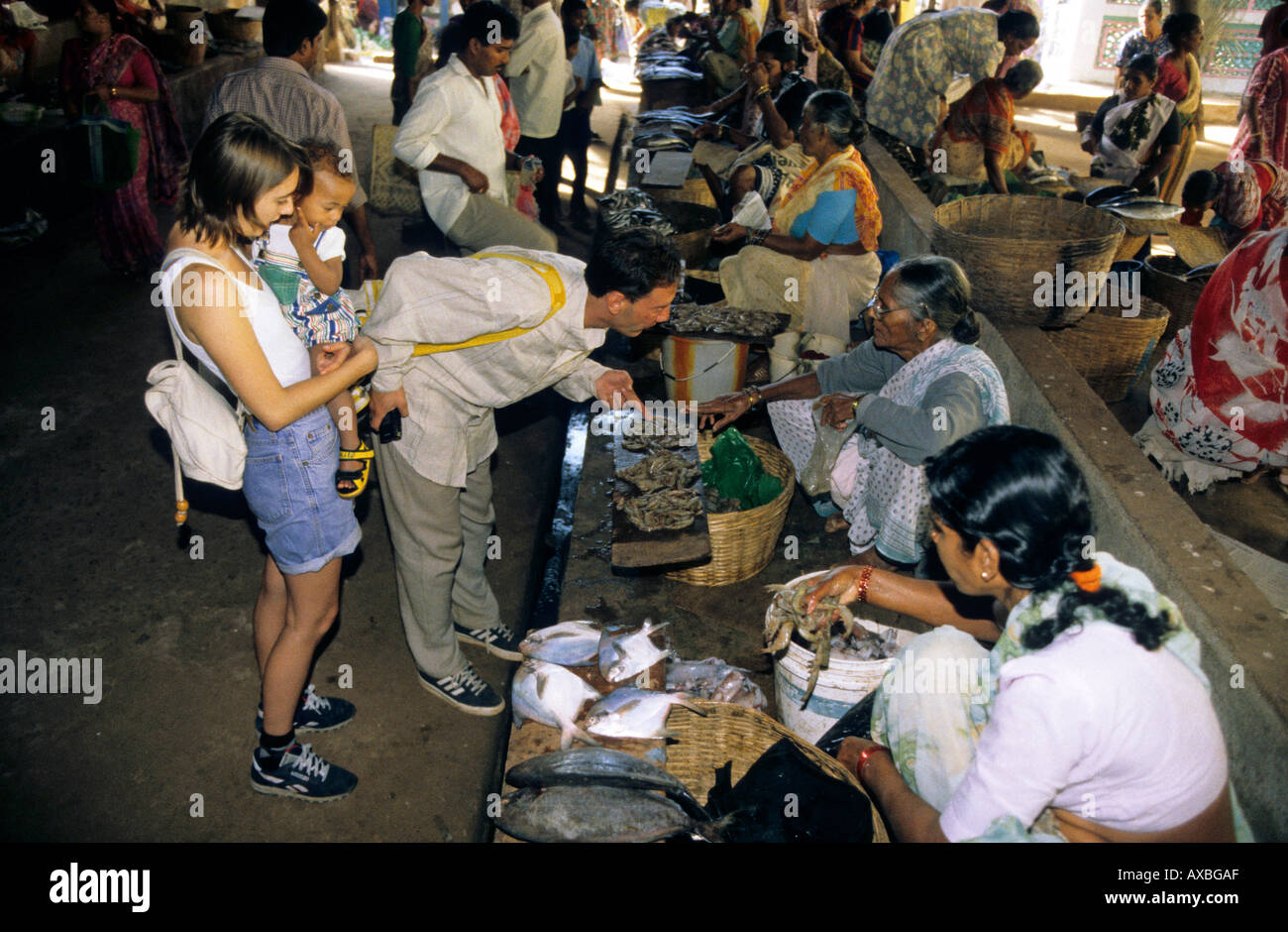 india north goa baga market Stock Photo - Alamy