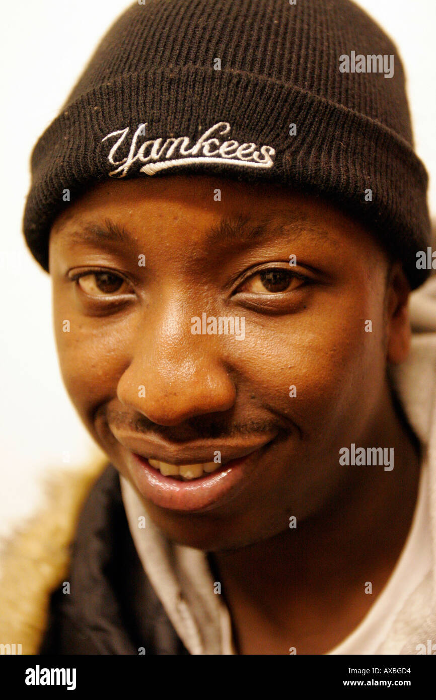 UNITED KINGOM LONDON PORTRAIT OF AYOUNG BLACK ZIMBABWEAN MAN Stock ...