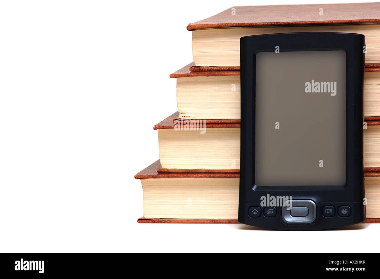 Old books and new technology Stock Photo - Alamy