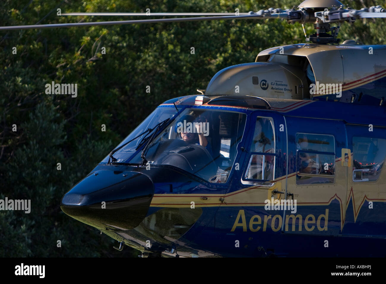 AeroMed Life Flight Emergency Medical Helicopter Stock Photo - Alamy