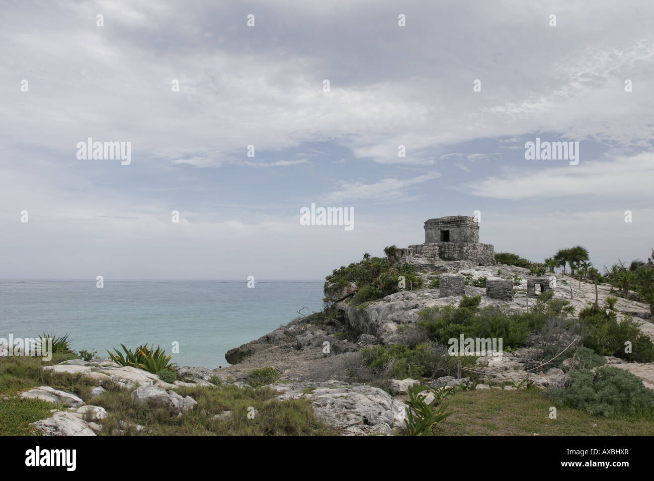 Temple Tulum Yucatan Mexico Stock Photo - Alamy