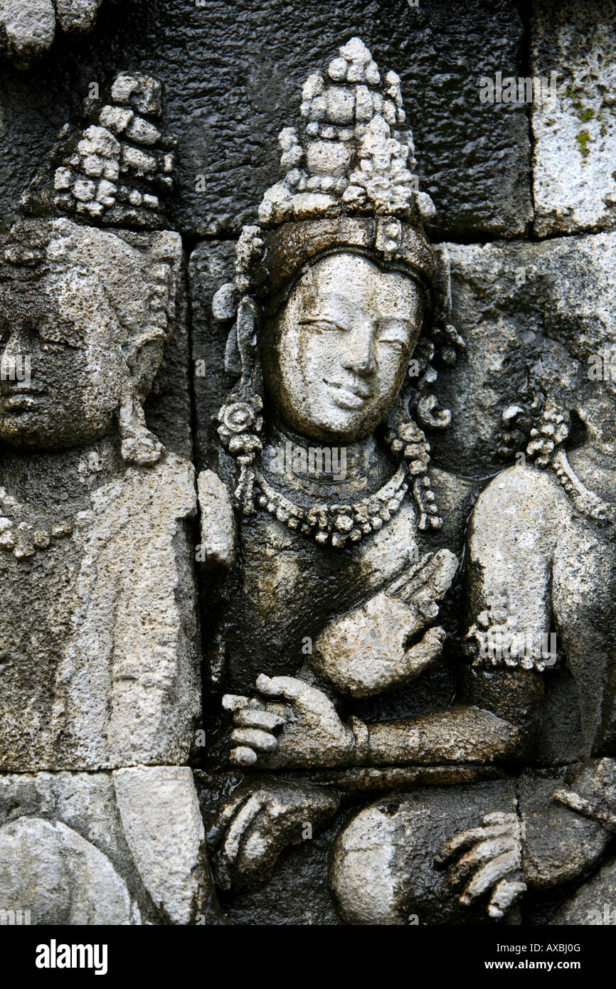Borobudur stone carvings Borobudur Indonesia Stock Photo - Alamy