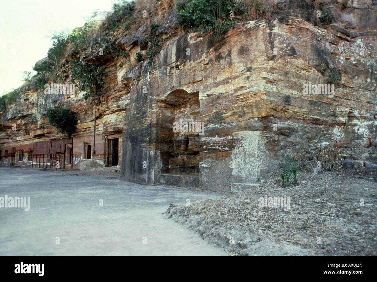 Bagh (India) 5th century A.D. cave and 5 beyond. Dhar, Madhya Pradesh ...