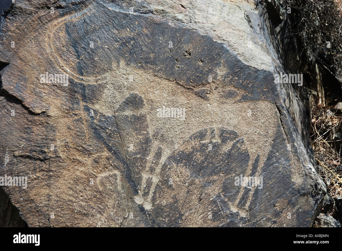 Petroglyphs of Tamgaly, Kazakhstan Stock Photo - Alamy