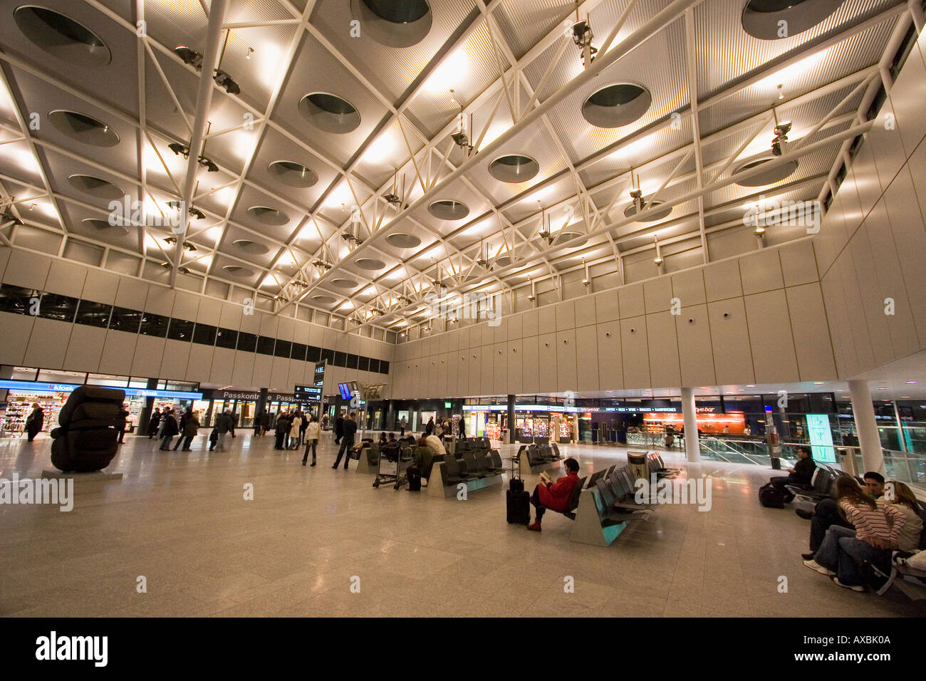Switzerland Zurich airport waiting hall Terminal A Stock Photo - Alamy