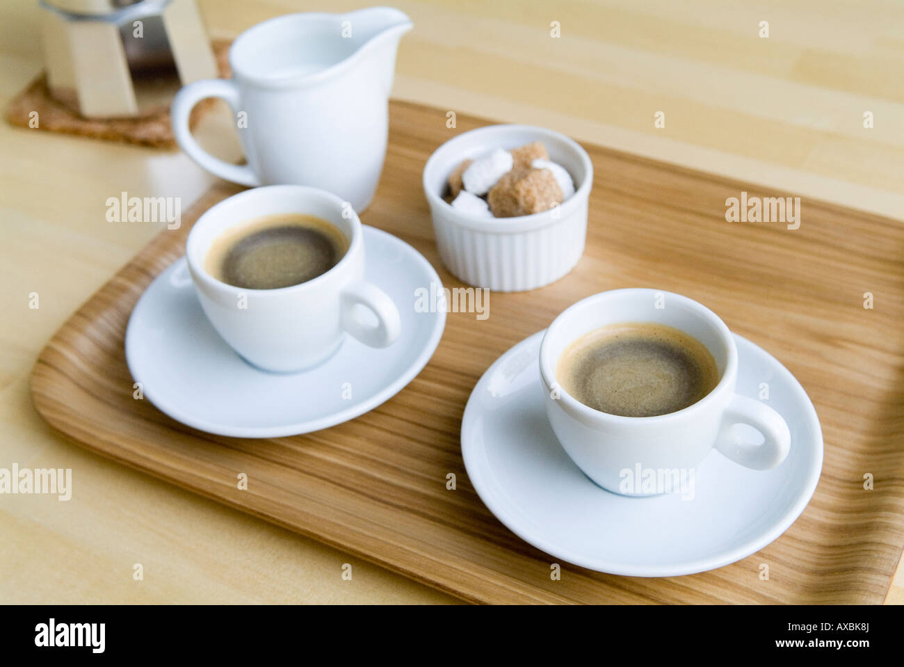 Two cups of coffee Stock Photo - Alamy
