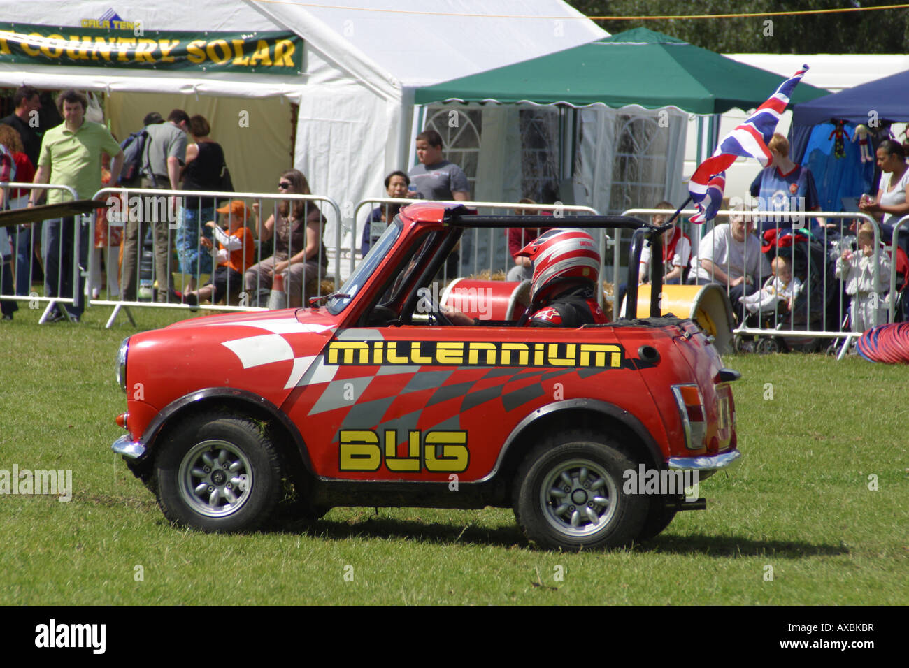 customised mini car display red old original driver lambeth country ...
