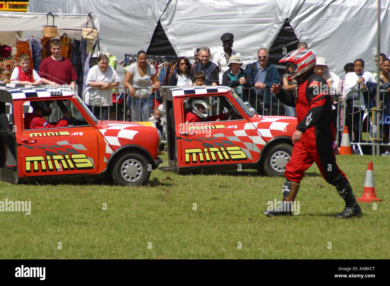 customise mini car display red sawn off front half lambeth country show ...