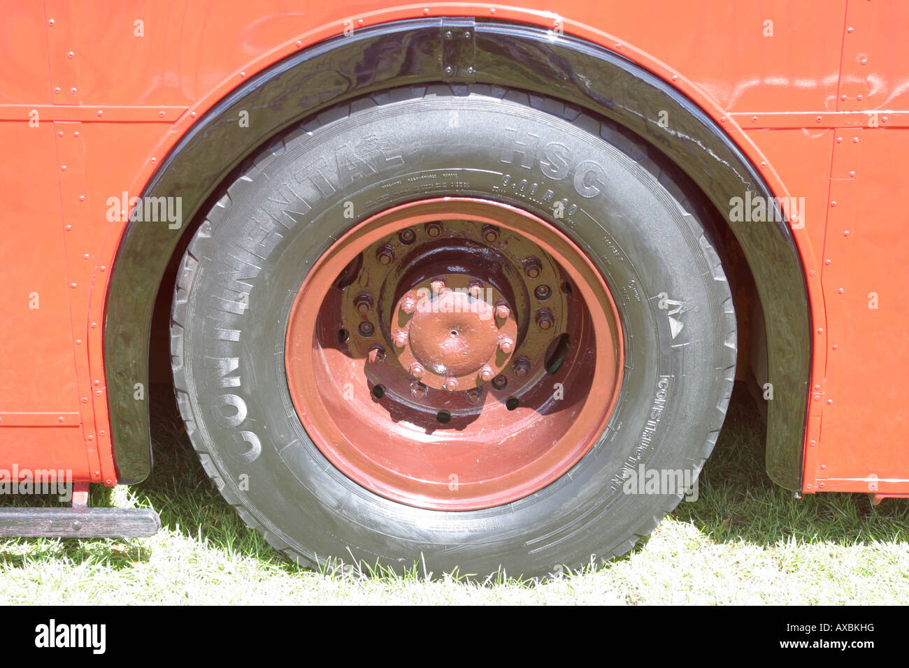 front wheel arch red london routemaster bus old lambeth country show ...