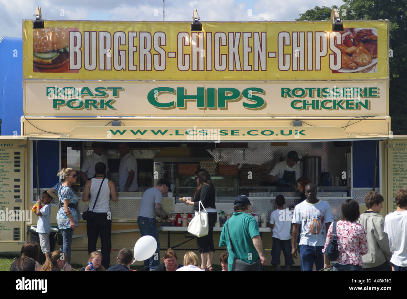 crowded customers fast food joint takeaway crowd lambeth country show ...