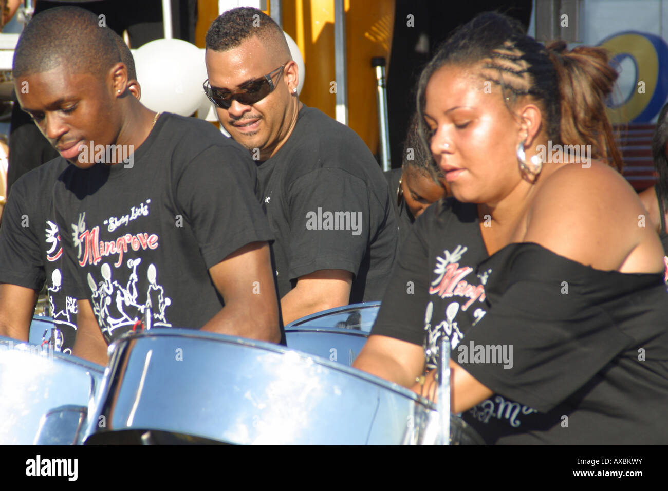 calypso steel band float drummers playing music notting hill carnival ...