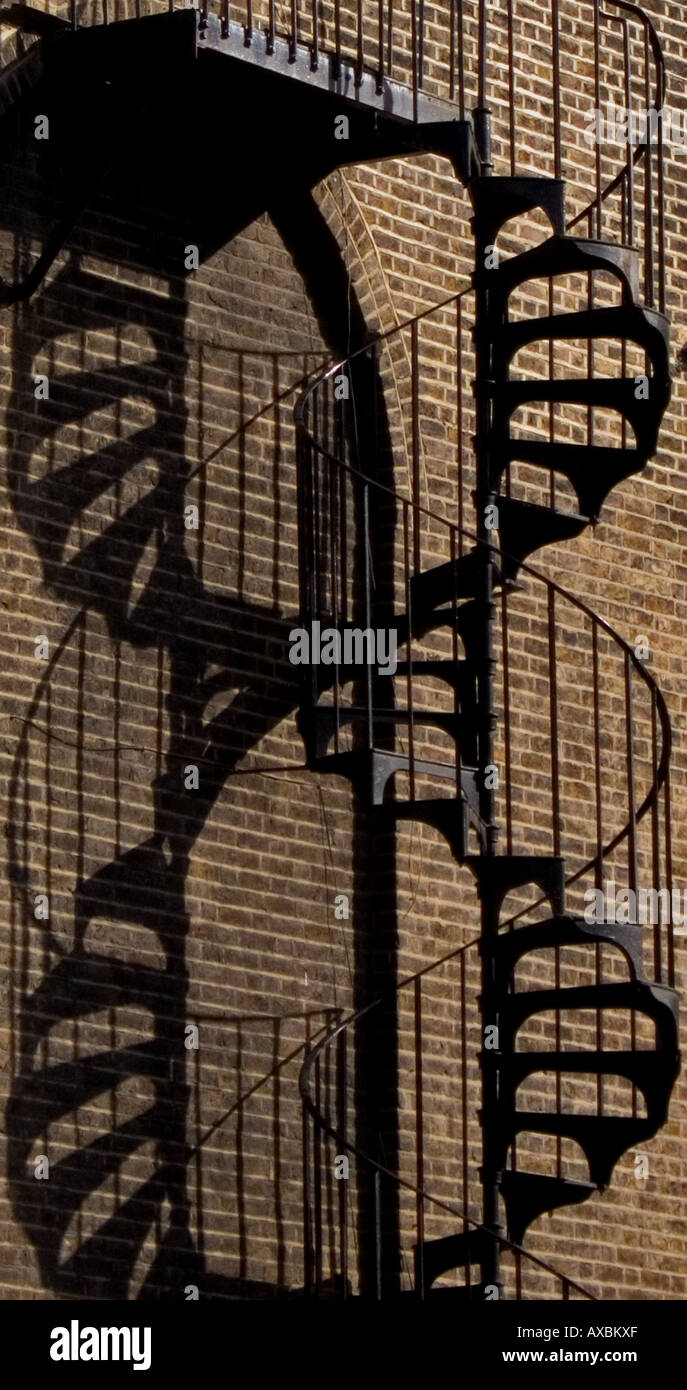 Fire escape London England UK Stock Photo - Alamy