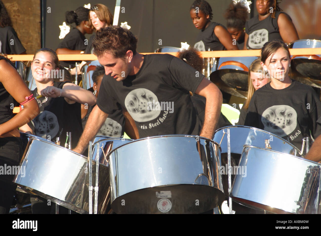 calypso steel band float drummers playing music notting hill carnival ...